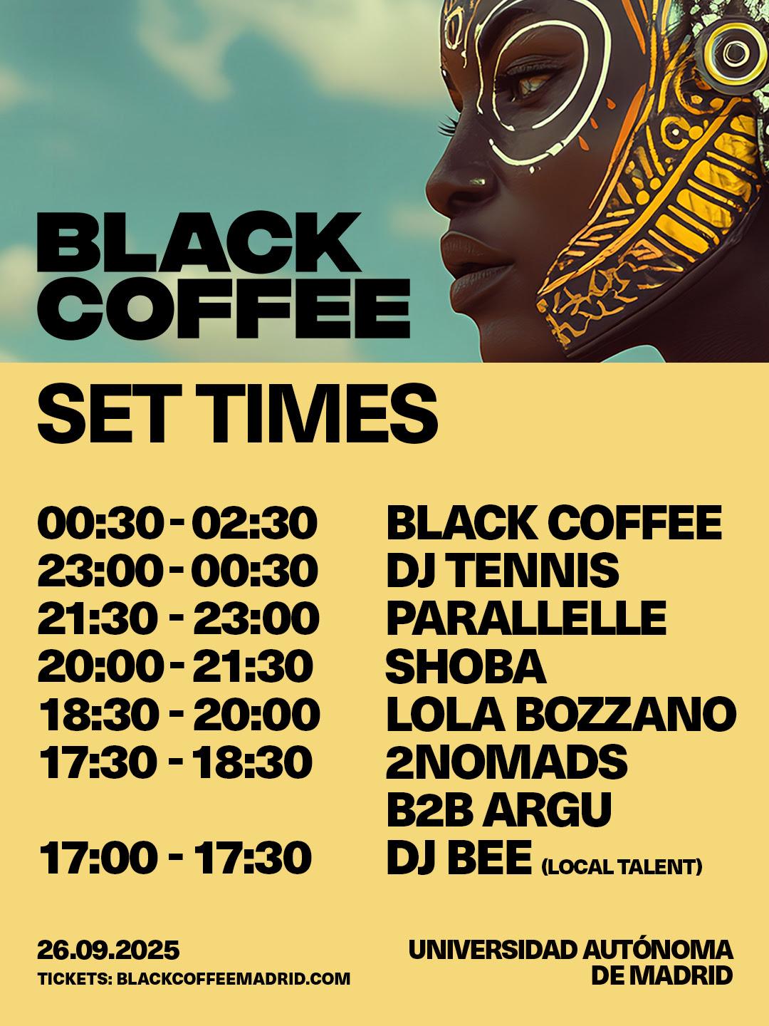 Black Coffee llega este viernes 26 de septiembre a Madrid. Consulta los horarios para la gran ...